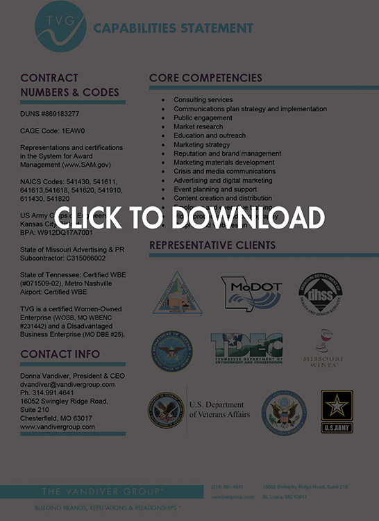 TVG 2018 Federal Capabilities Statement graphic - The Vandiver Group ...